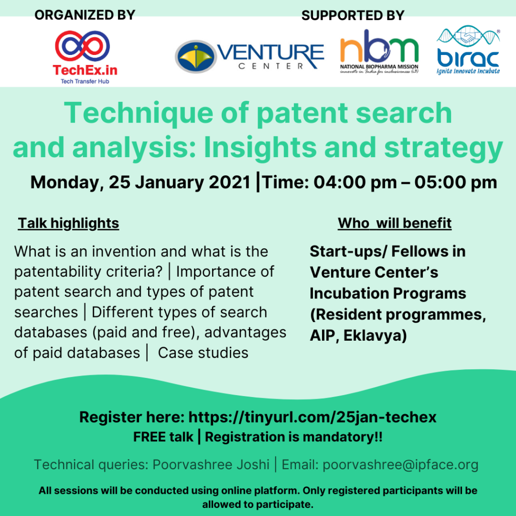 (25th Jan 2021) Technique of patent search and analysis: Insights and ...