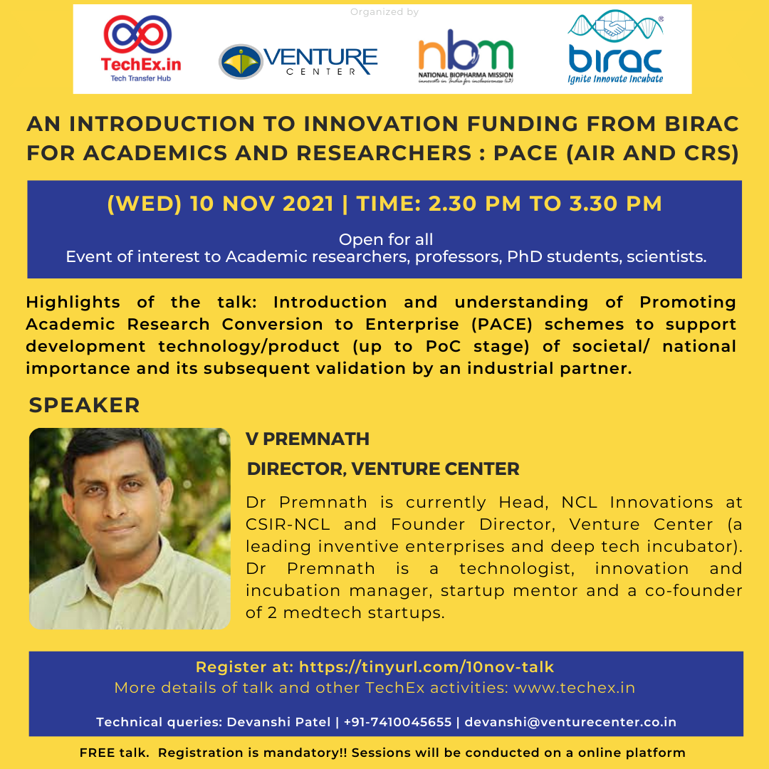 (10 Nov 2021) An Introduction to Innovation Funding from BIRAC for ...